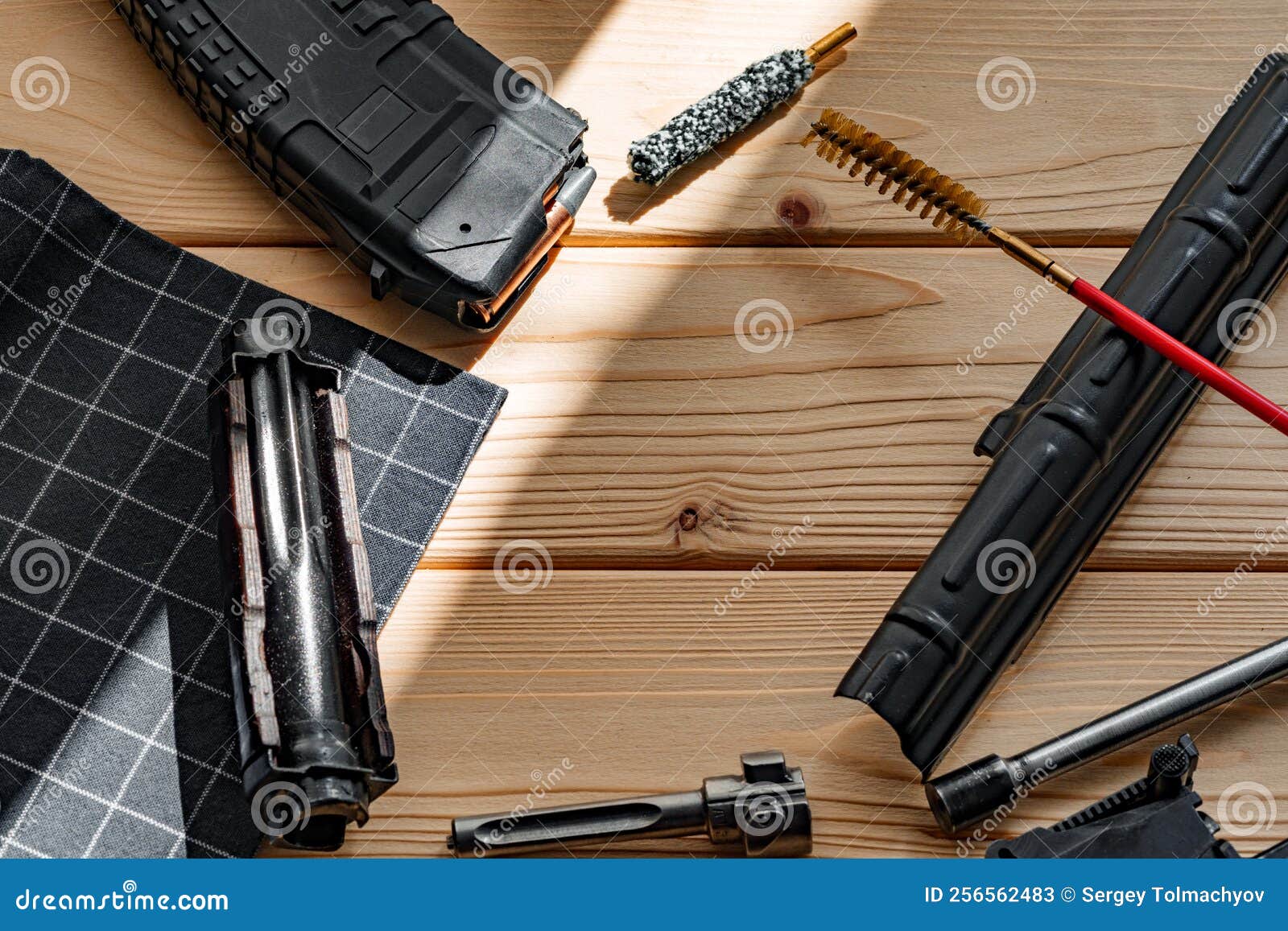 Gunsmith S Working Table for Gun Cleaning and Maintaining Stock Image ...