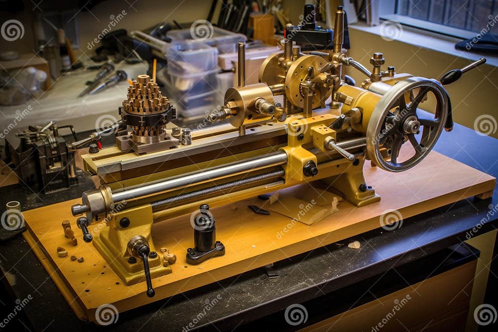 Gunsmithing Lathe Machine for Barrel Threading Stock Illustration ...