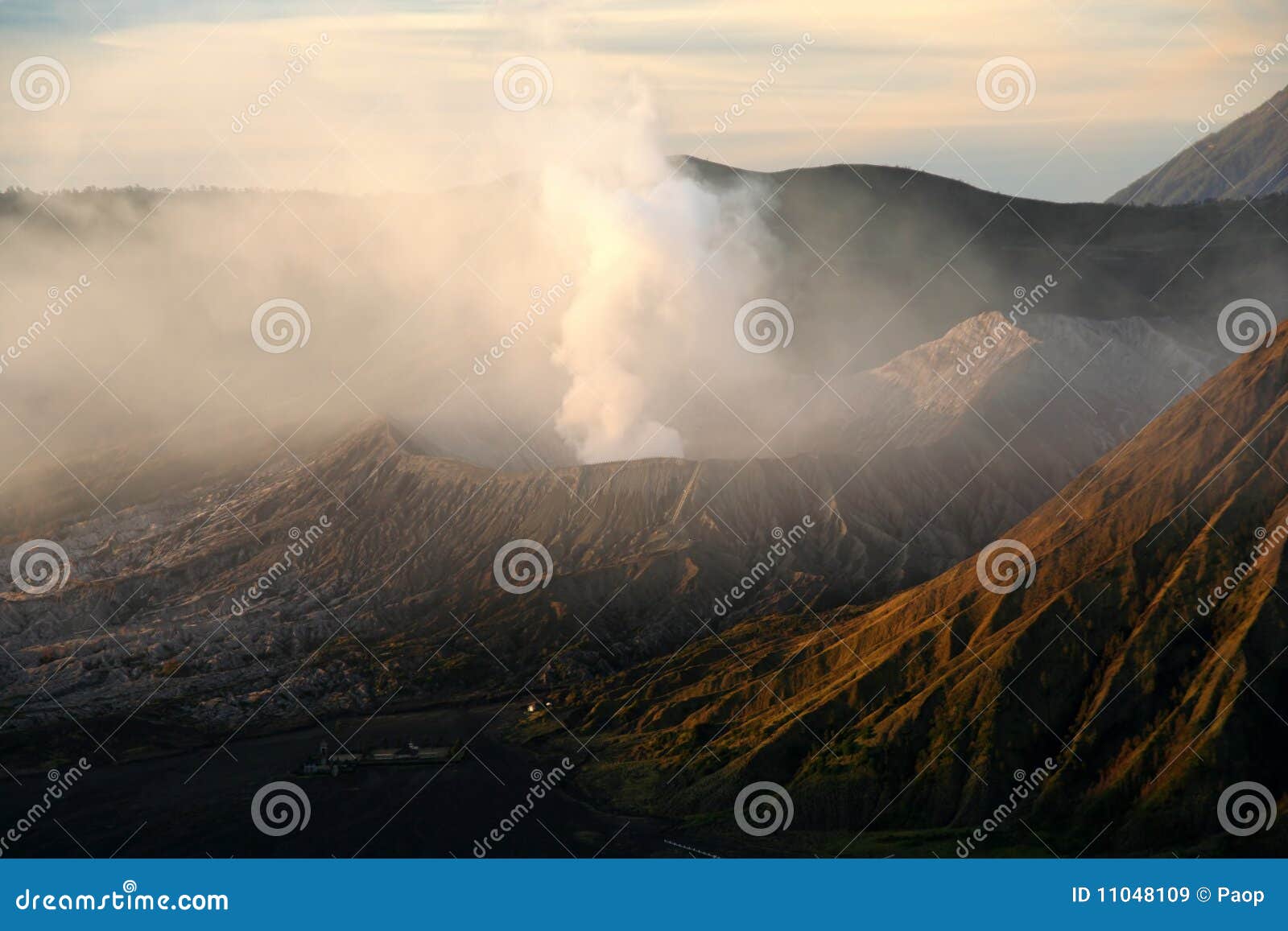 Gunung Bromo in the Morning Stock Image - Image of colourful, fumes ...