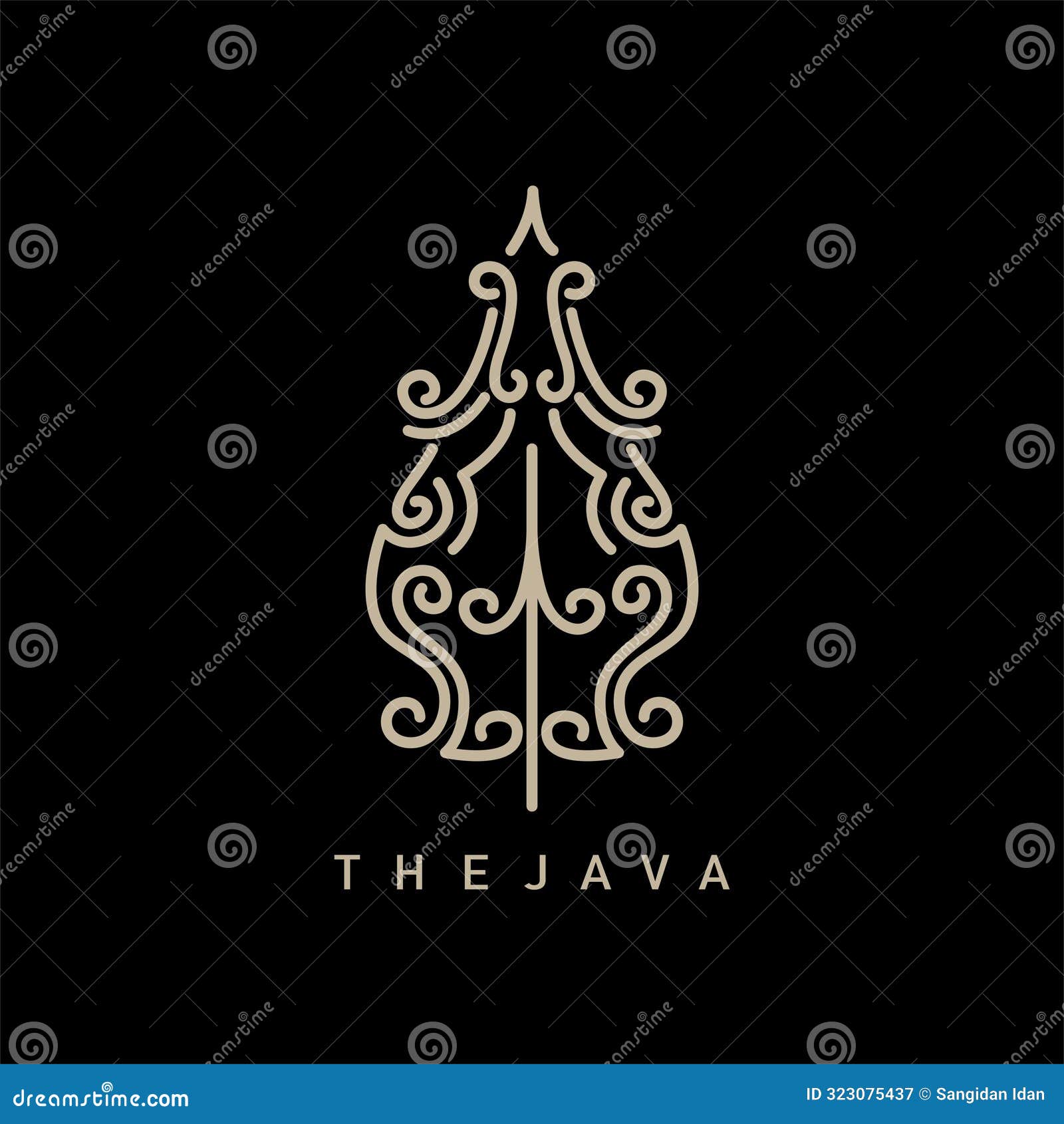 Gunungan Wayang Logo Icon Vector Concept Design Stock Vector ...