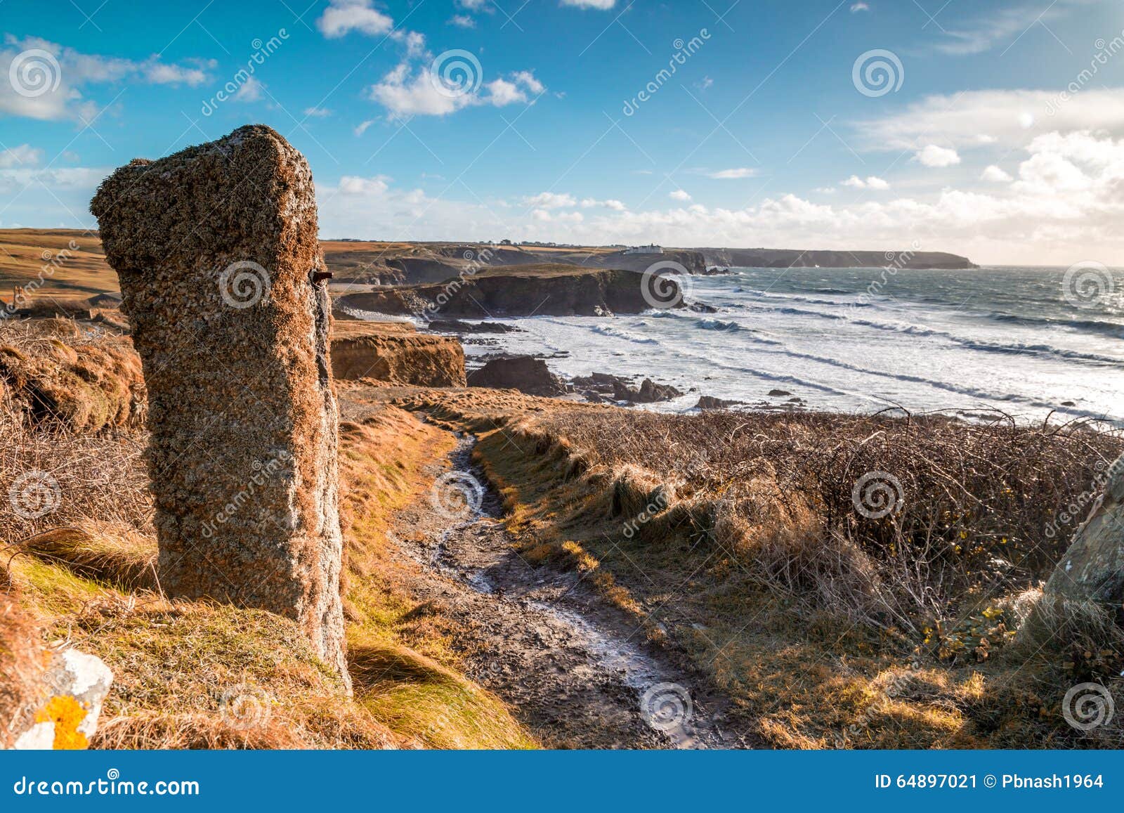 Gunwalloe stock image. Image of coastal, distance, remote - 64897021