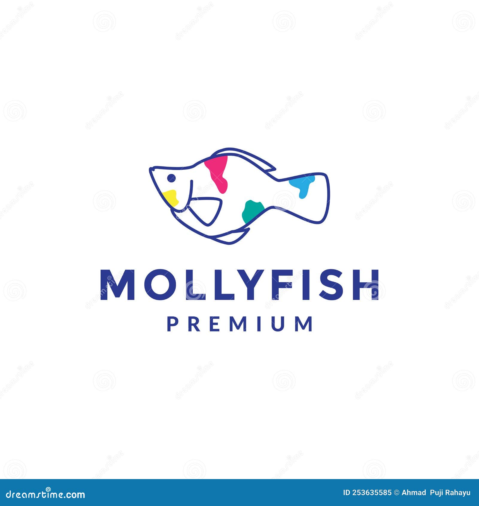 Guppy Fish Abstract Logo Design Stock Vector - Illustration of logo ...