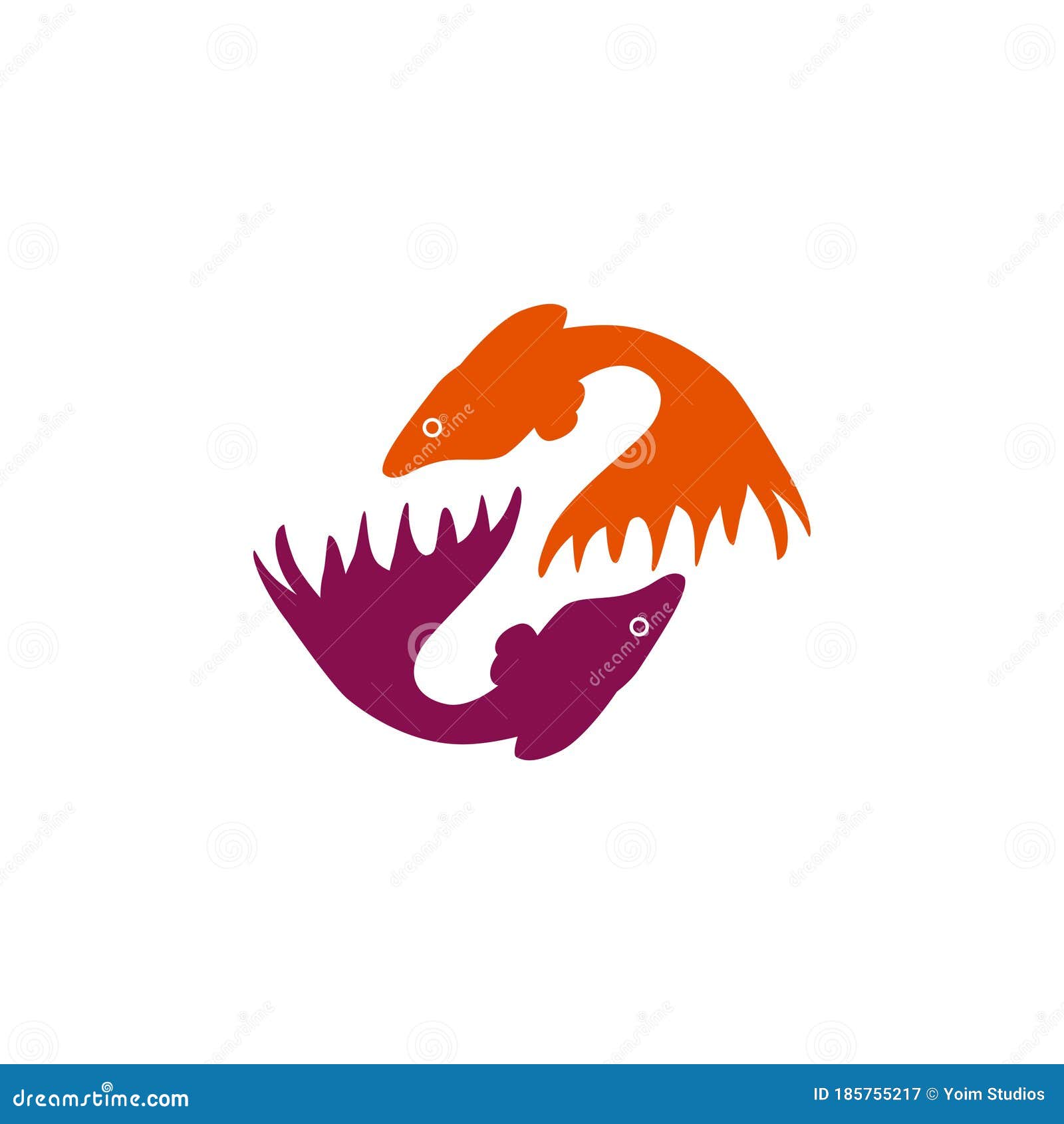 Guppy Fish Colorful Vector Design Template Illustration Stock Vector ...