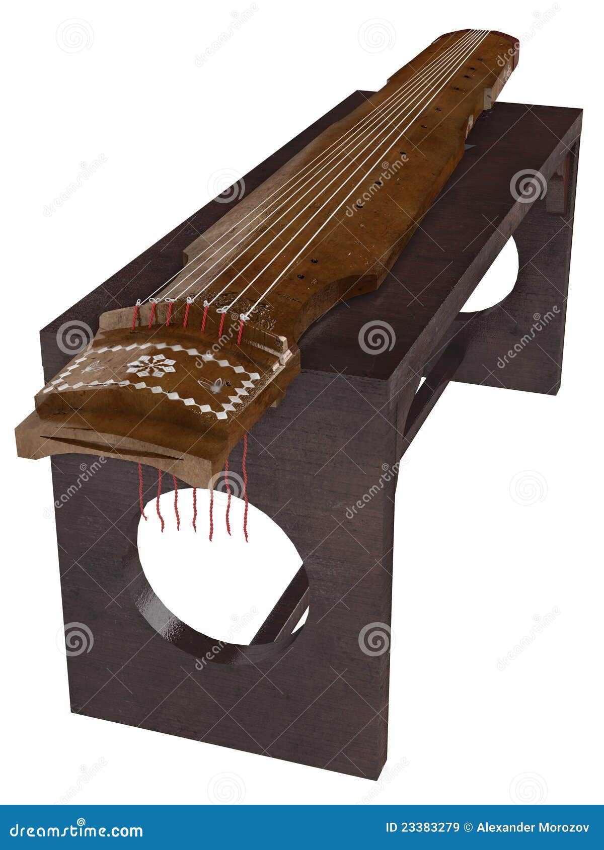 Guqin stock illustration. Illustration of brown, heritage - 23383279