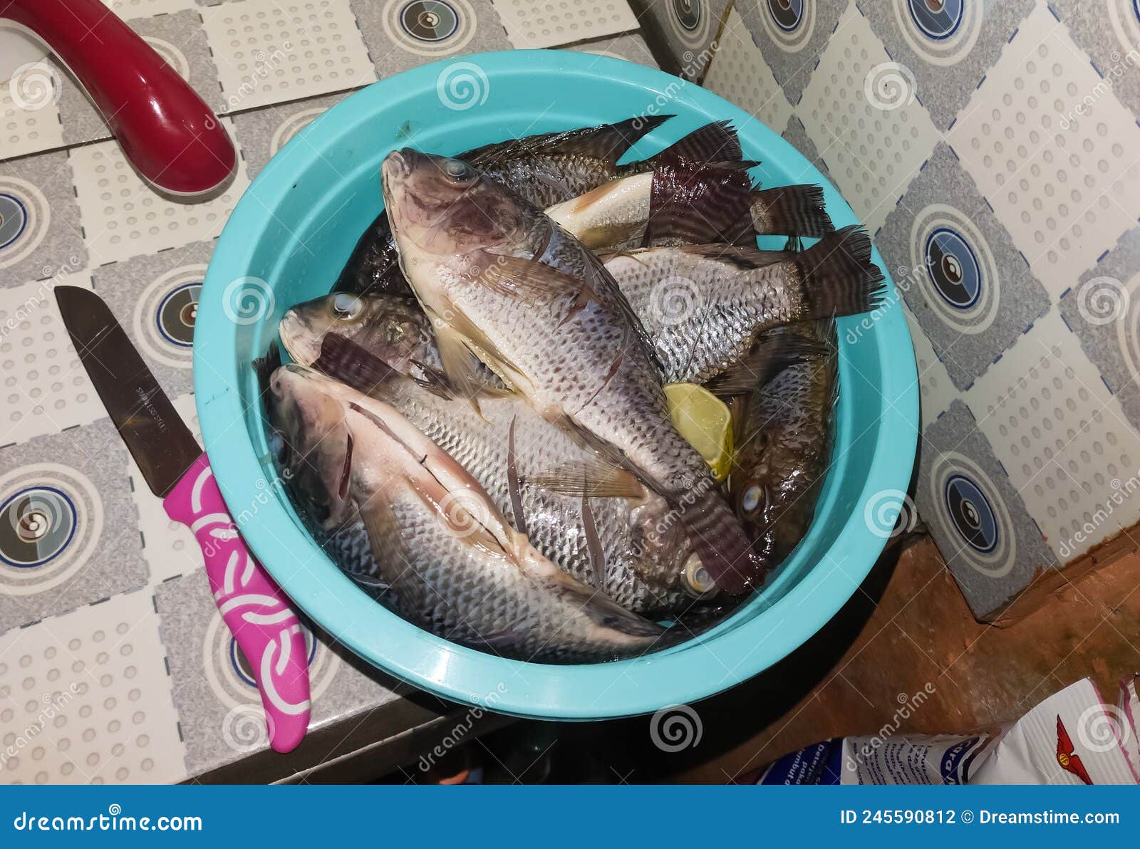 Gurame Fish Head Soup Or Sup Kepala Ikan Gurame With Basil Leaves ...
