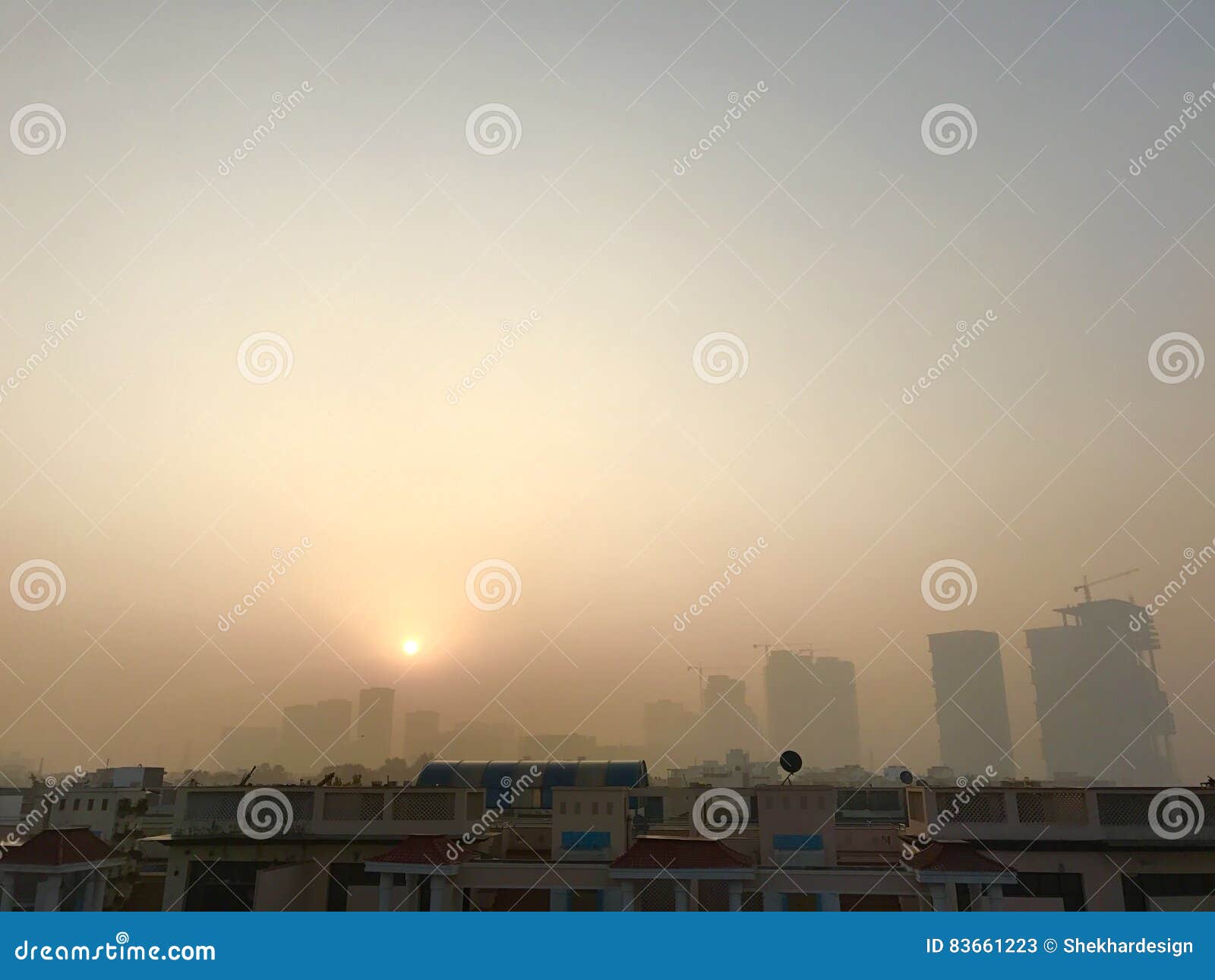 Gurgaon cityscape stock image. Image of building, city - 83661223