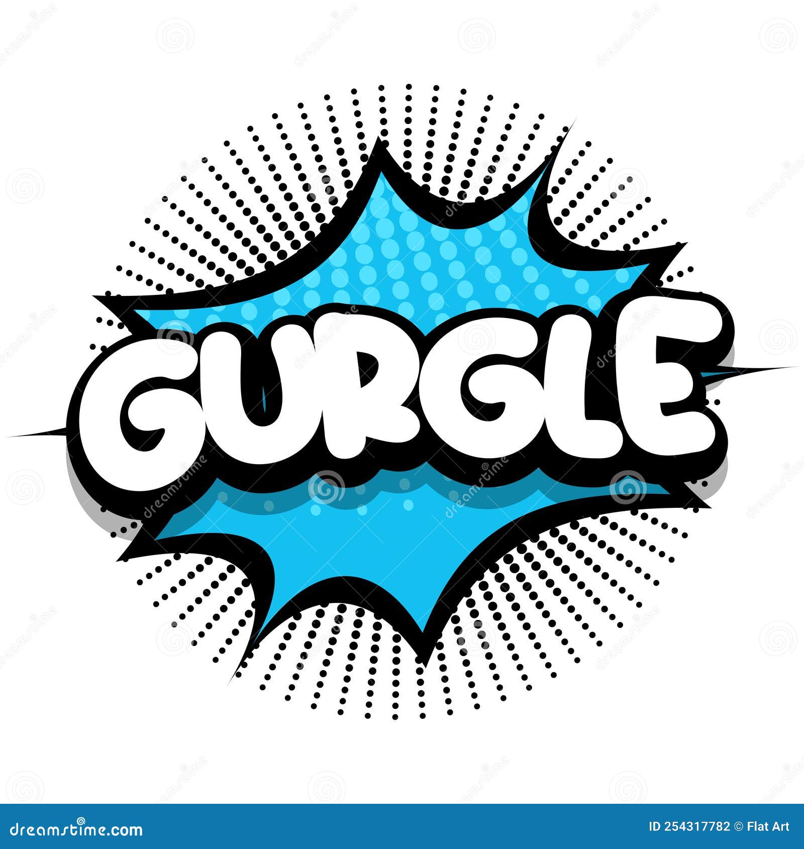 Gurgle Comic Book Explosion Bubble Vector Illustration Stock Vector ...