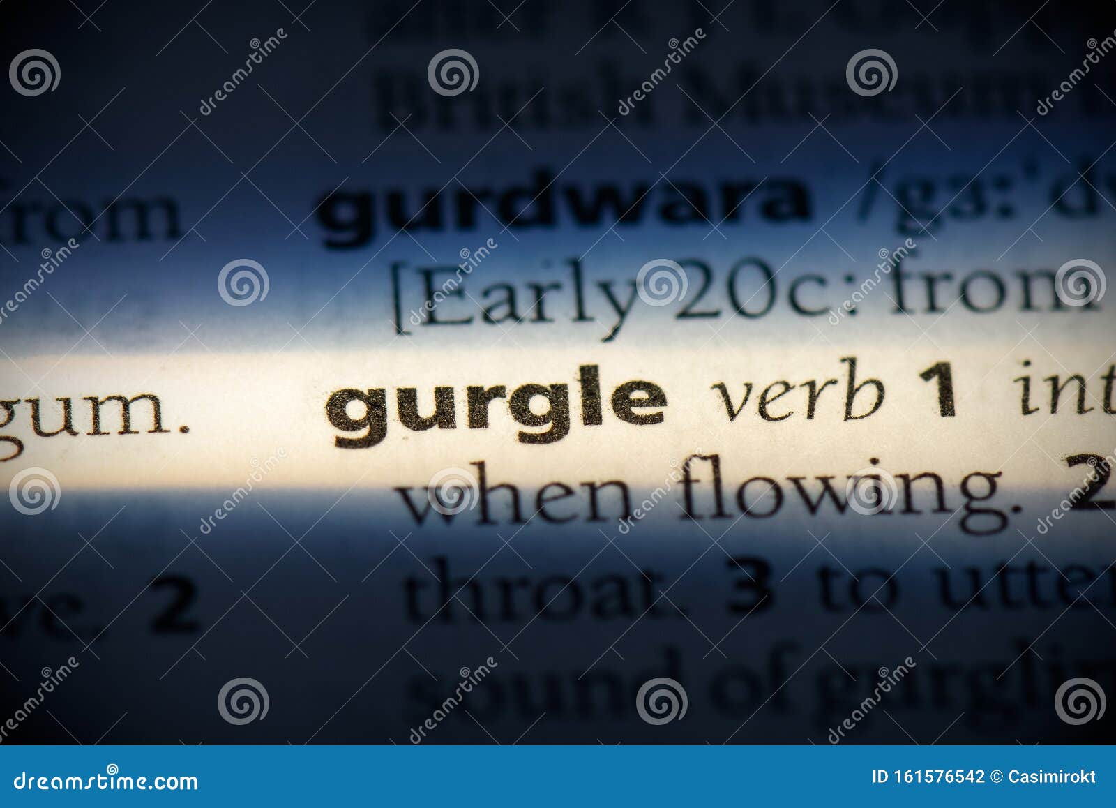 Gurgle stock photo. Image of english, printed, focus - 161576542