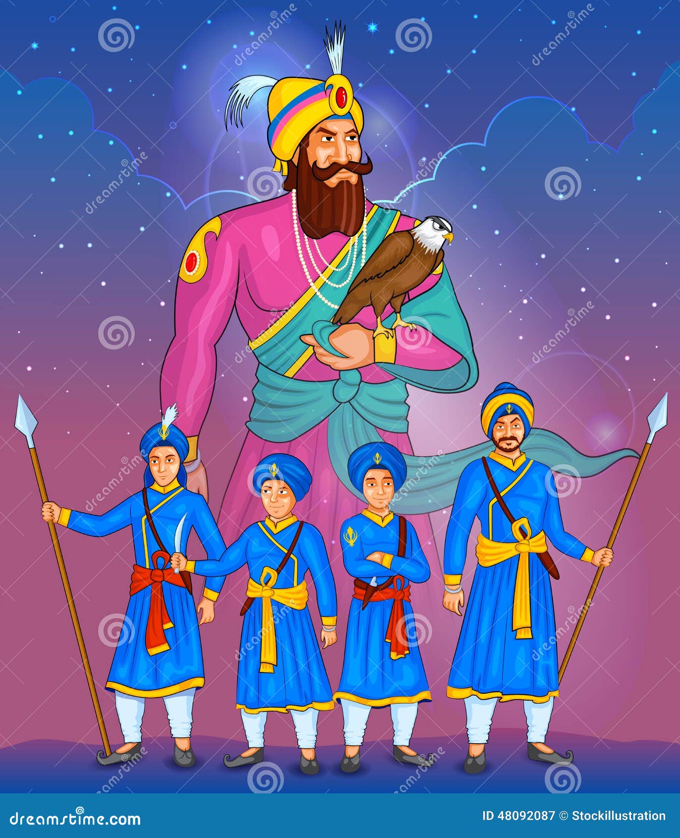 Guru Gobind Singh Jayanti Royalty-Free Cartoon | CartoonDealer.com ...