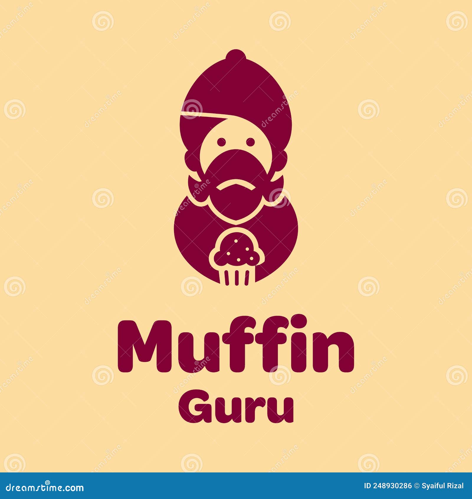 Muffin Logo Original Design Estd 1978, Emblem For Bakery Shop, Cafe ...