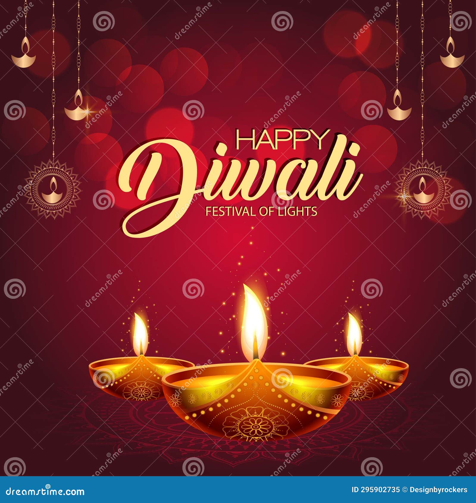 Deepawali Greetings Banner Vector Illustration | CartoonDealer.com ...