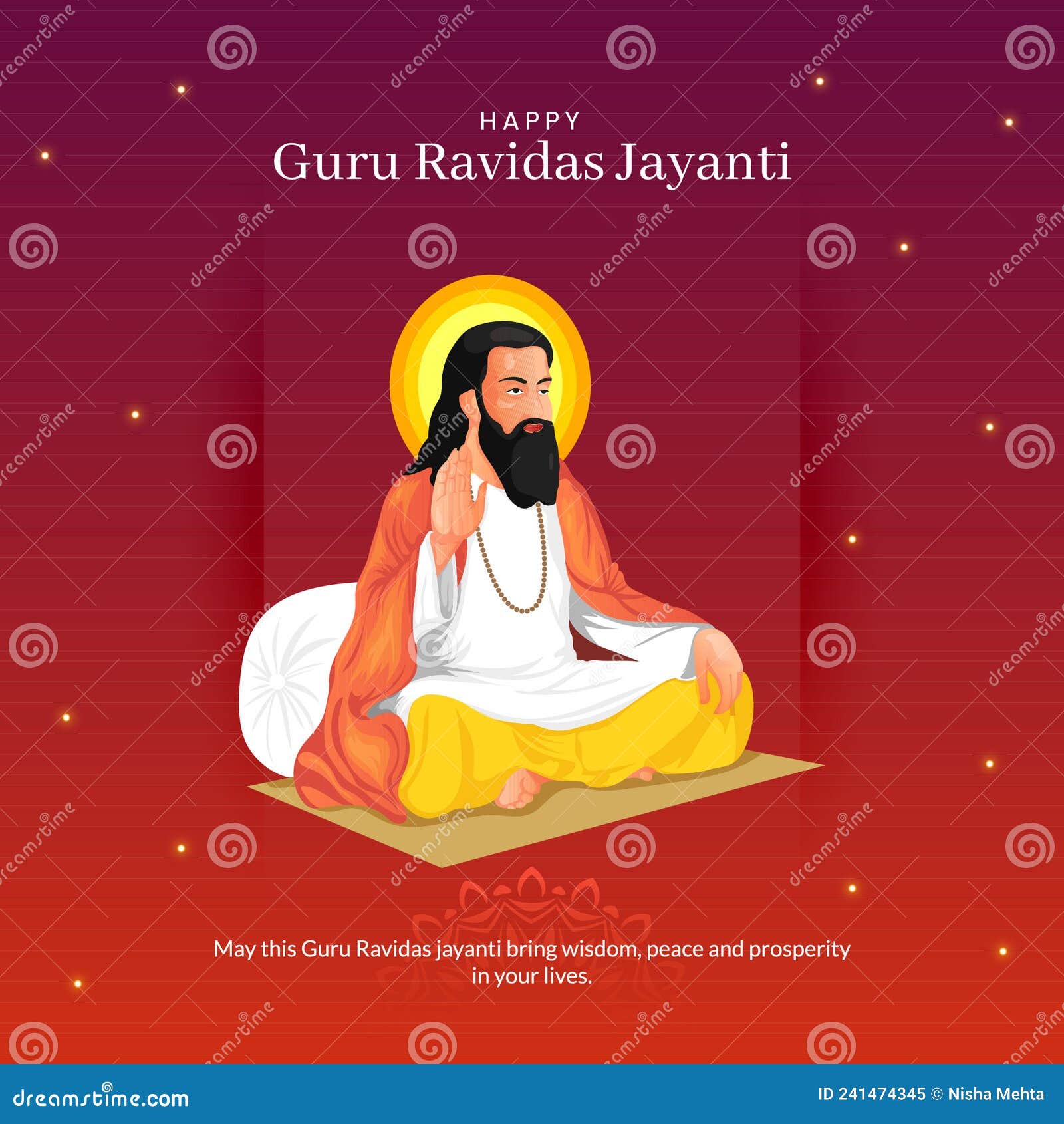Guru Ravidas Jayanti Banner Design Stock Vector - Illustration of ...