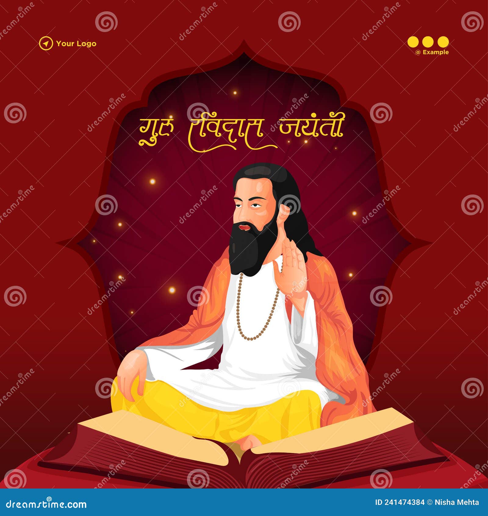 Guru Ravidas Jayanti Banner Design Vektor Abbildung - Illustration von ...