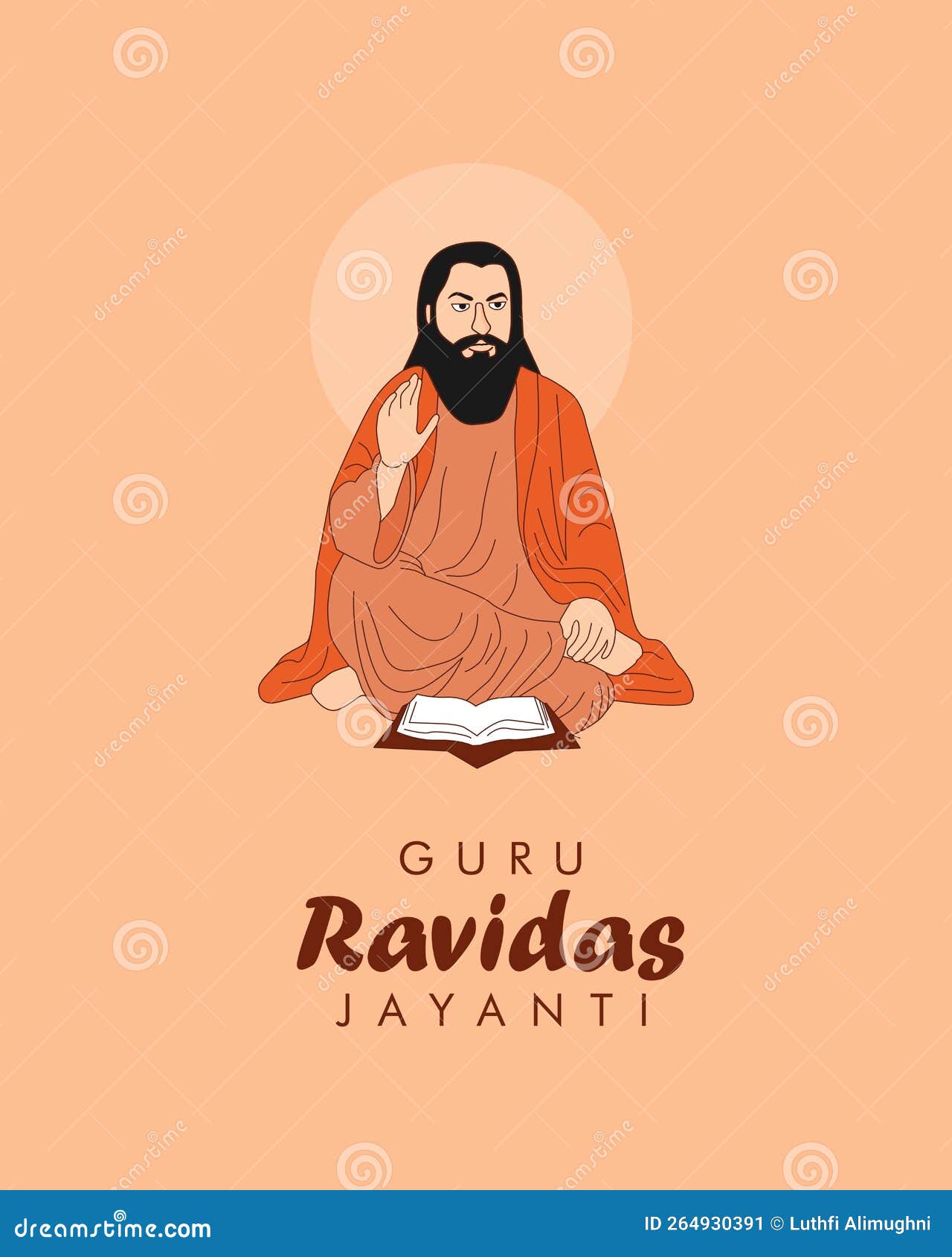 Guru Ravidas Jayanti Poster Template Stock Illustration - Illustration ...