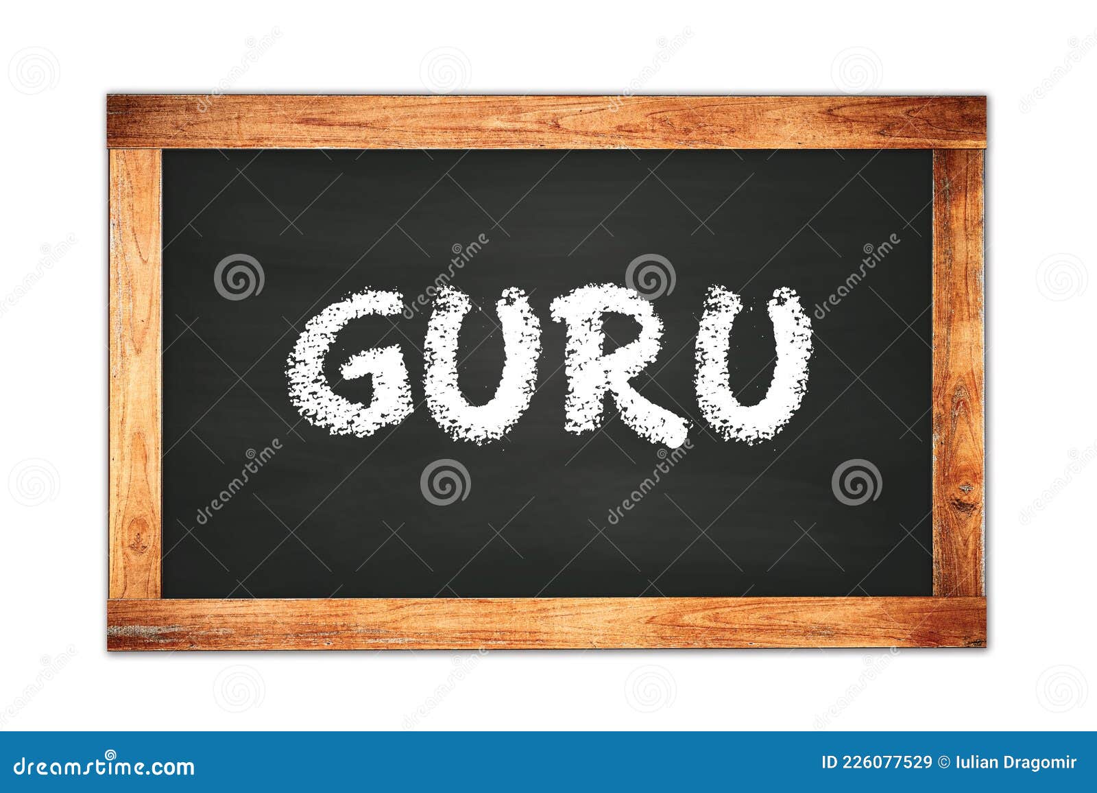 GURU Text Written on Wooden Frame School Blackboard Stock Image - Image ...