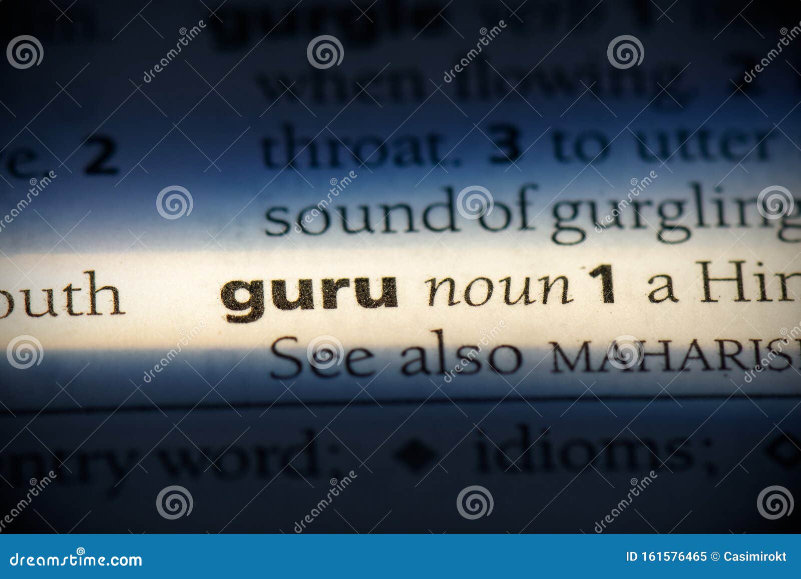 Guru stock image. Image of guru, thesaurus, highlight - 161576465