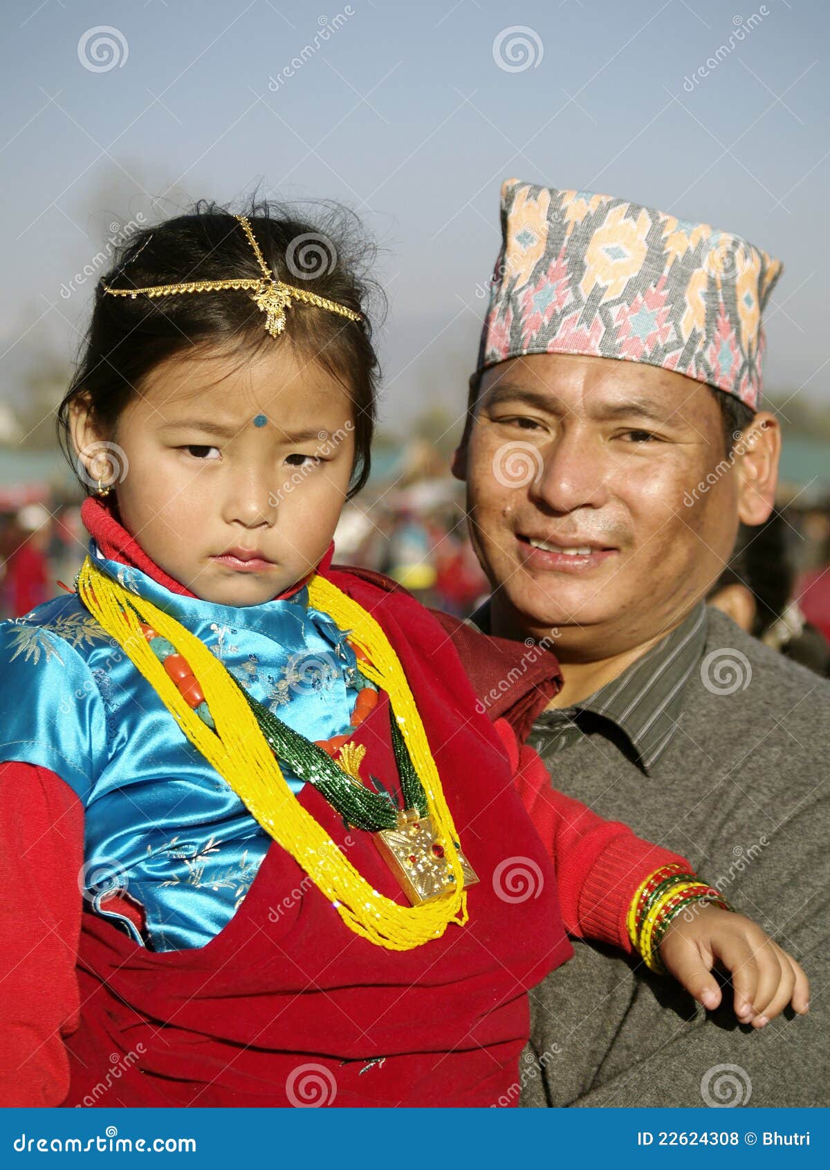 Gurung father and daughter editorial stock photo. Image of culture ...