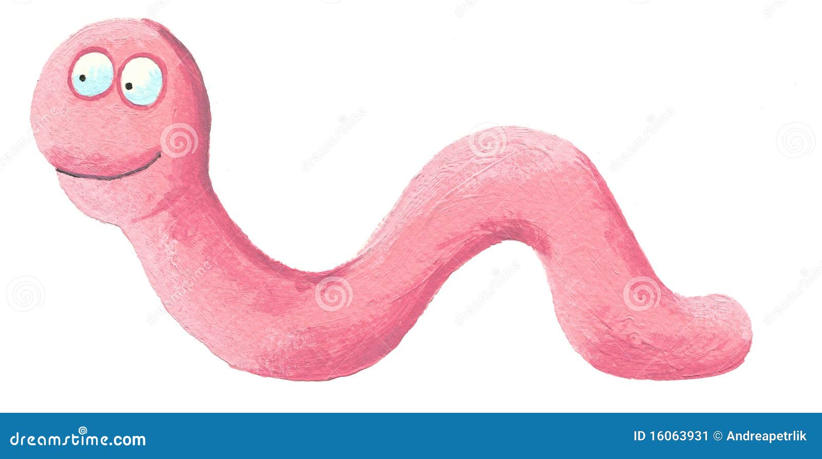 Gusano rosado lindo stock de ilustración. Ilustración de poco - 16063931