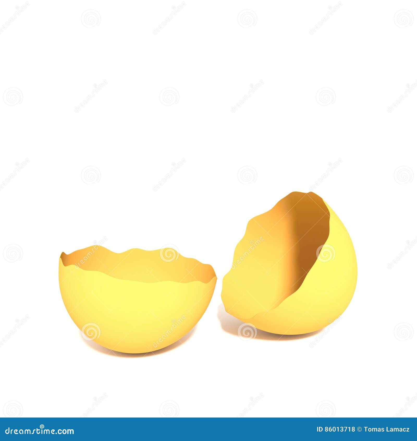 Guscio D'uovo Vuoto Rotto 3D Illustrazione di Stock - Illustrazione di ...