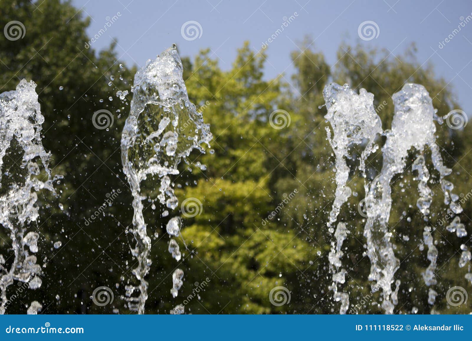 The Gush of Water of a Fountain Stock Photo - Image of liquid, high ...