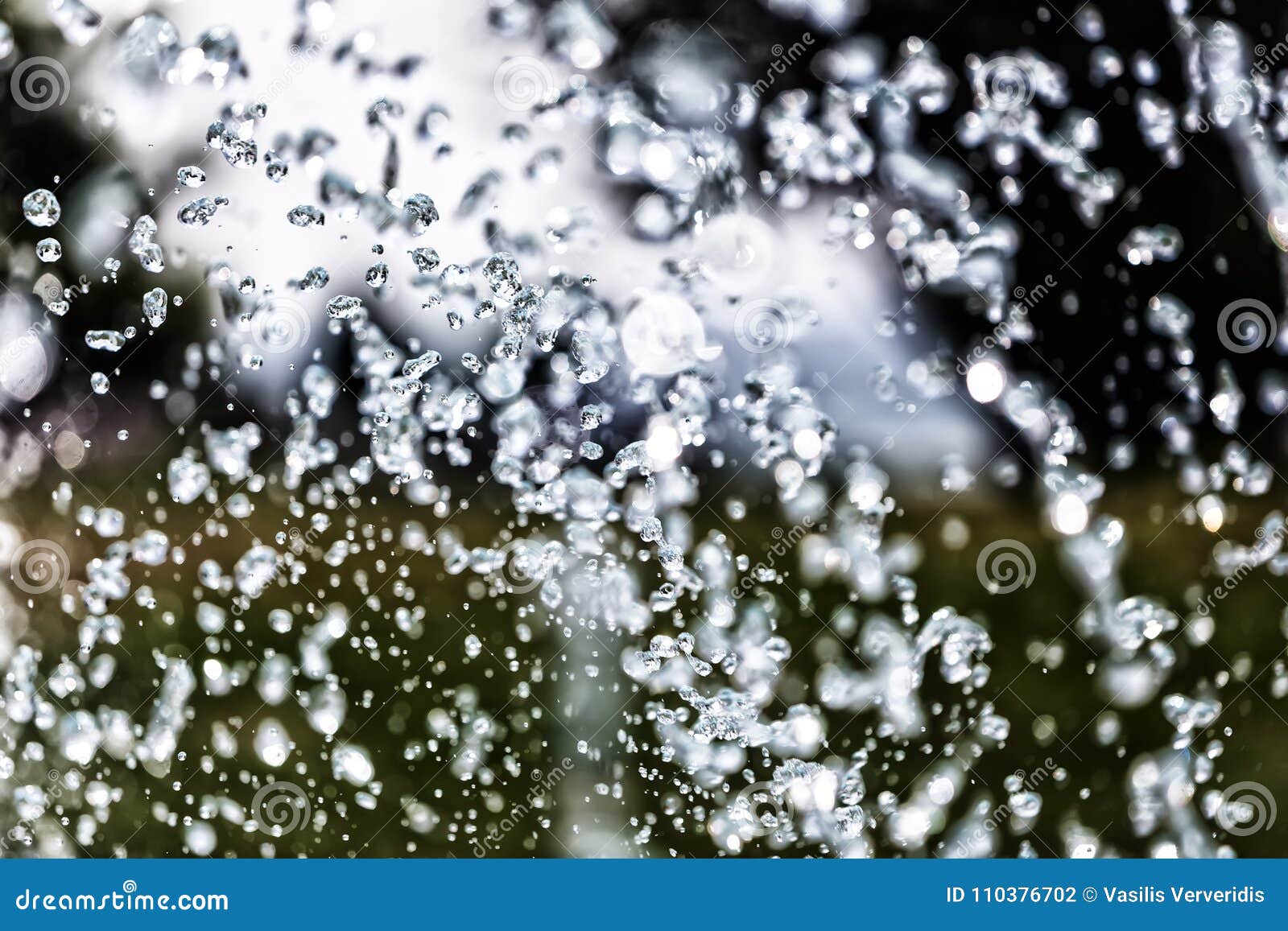 The Gush Of Water Of A Fountain. Splash Of Water In The Fountain Stock ...