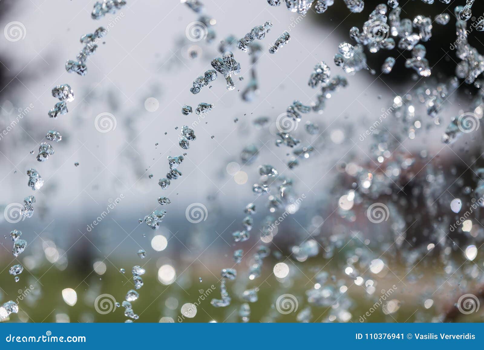 The Gush Of Water Of A Fountain. Splash Of Water In The Fountain Stock ...