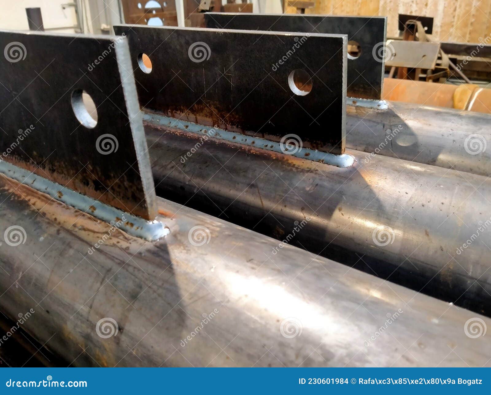 Gusset Plates Elements of the Telecommunications Tower Stock Photo ...