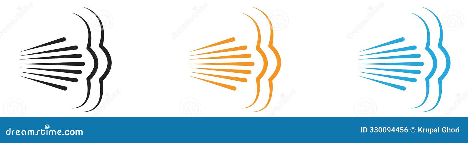 Gust Icon Vector Logo Set Collection For Web App Ui | CartoonDealer.com ...