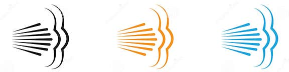 Gust Icon Vector Logo Set Collection for Web App Ui Stock Illustration ...