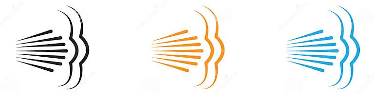 Gust Icon Vector Logo Set Collection for Web App Ui Stock Illustration ...