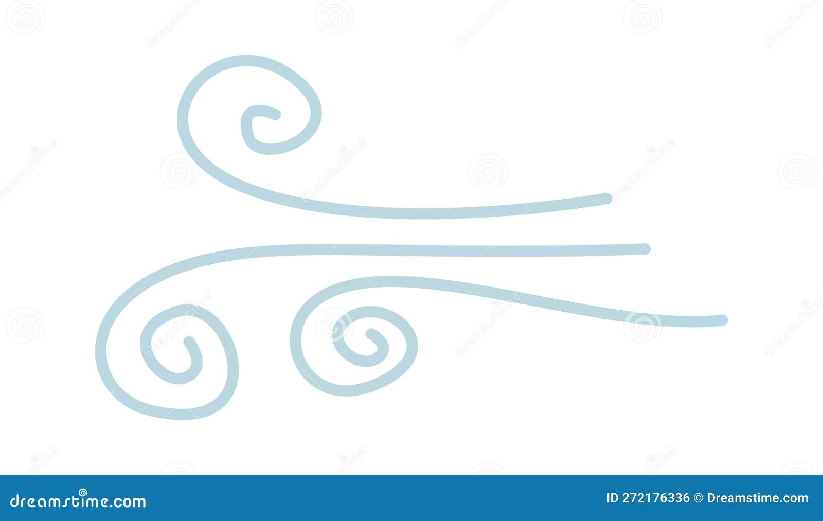 Gust of wind Windy weather stock vector. Illustration of element ...
