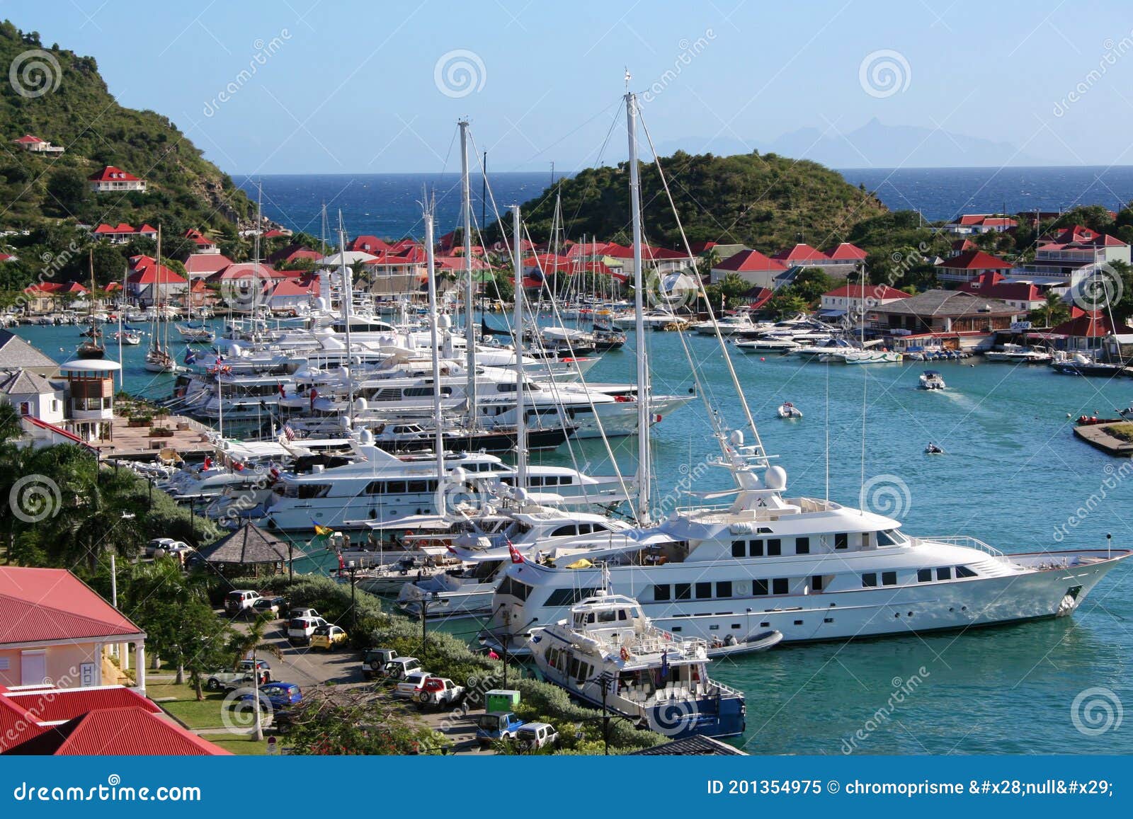 Gustavia Harbor - Saint Barthelemy Stock Image - Image of beautiful ...