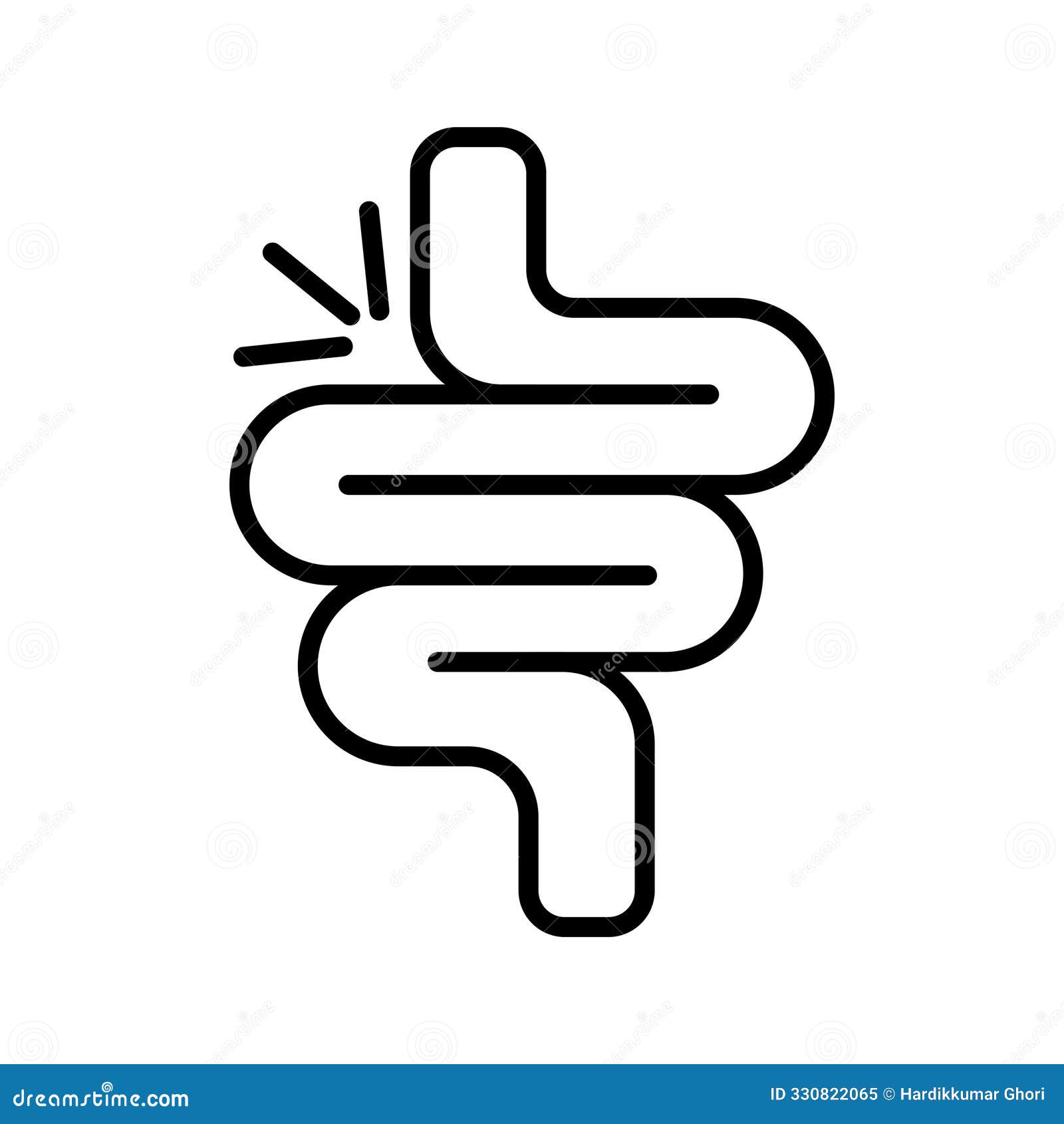 Gut constipation icon stock vector. Illustration of disease - 330822065