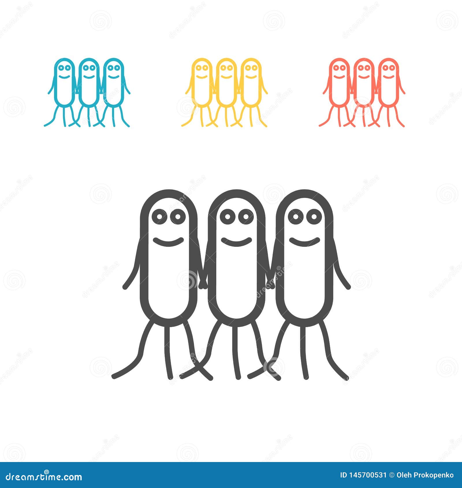 Gut Flora. Bacteria Line Icon. Vector Sign for Web Graphic. Stock ...