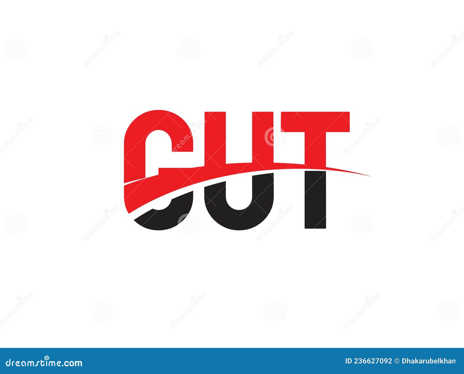 GUT Letter Initial Logo Design Vector Illustration Stock Vector ...