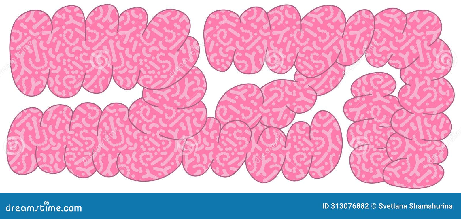Gut Microbiome Pattern in Abstract Guts. Human Intestine Microbiota ...
