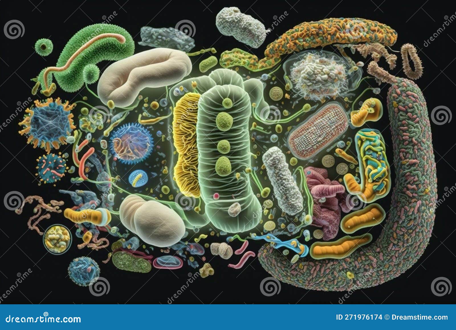 Gut Microbiota, Illustration. Ai Generated Stock Illustration ...