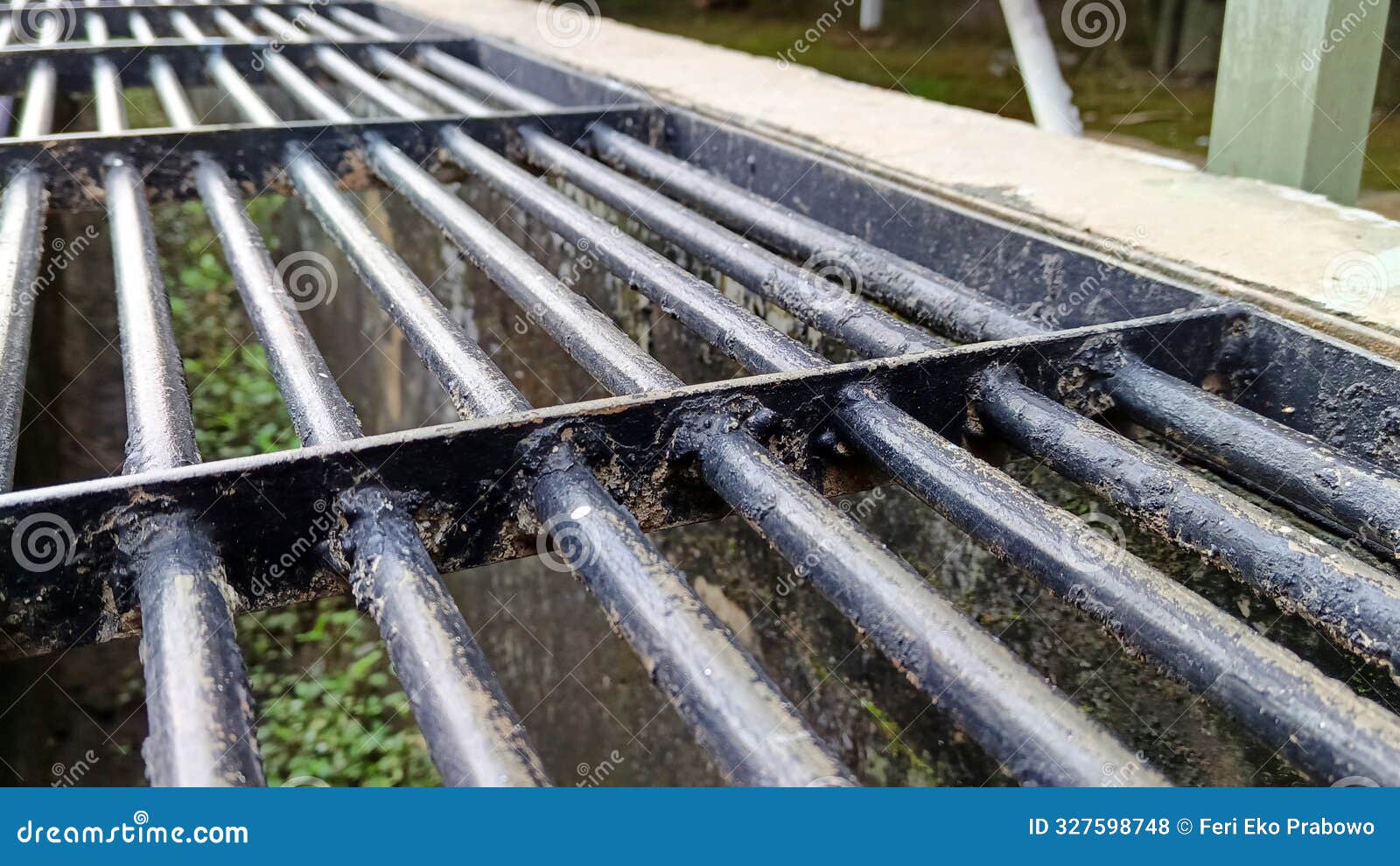 Gutter Bridge Made of Long Iron Stock Photo - Image of black, industry ...
