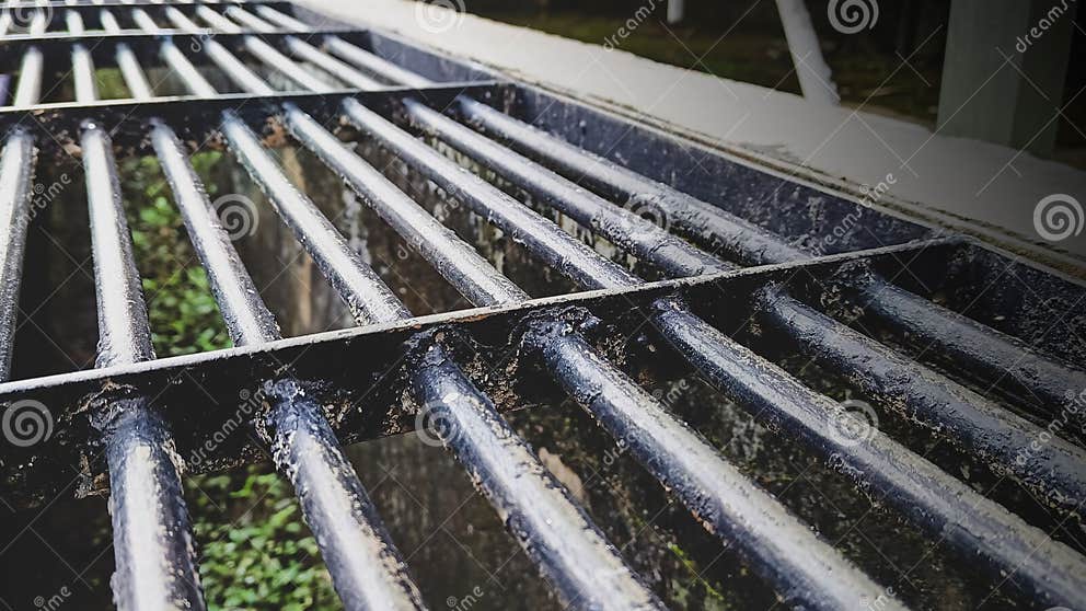 Gutter Bridge Made of Long Iron Stock Photo - Image of iron ...