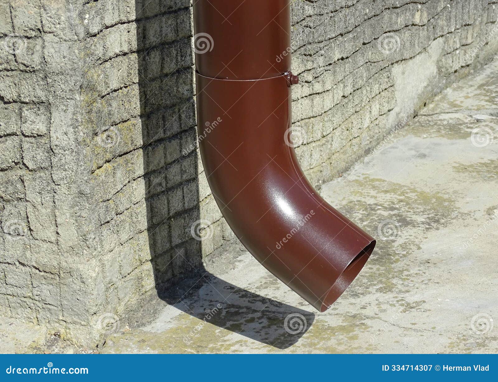 Gutter Connection Elbow for Rainwater System Stock Image - Image of ...