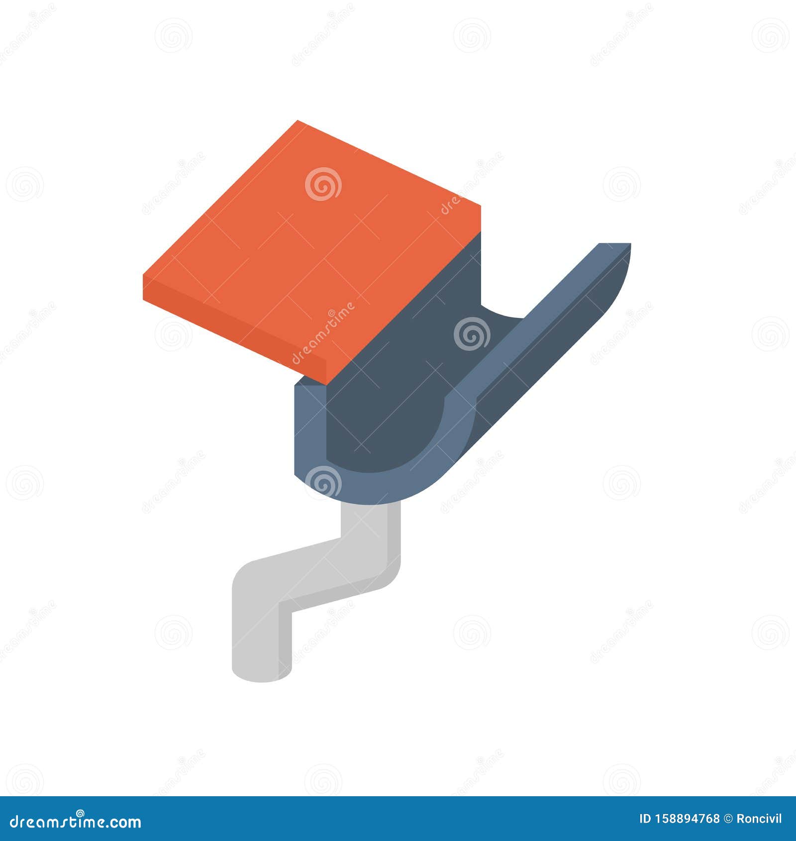Gutter drainage icon stock vector. Illustration of drainage - 158894768