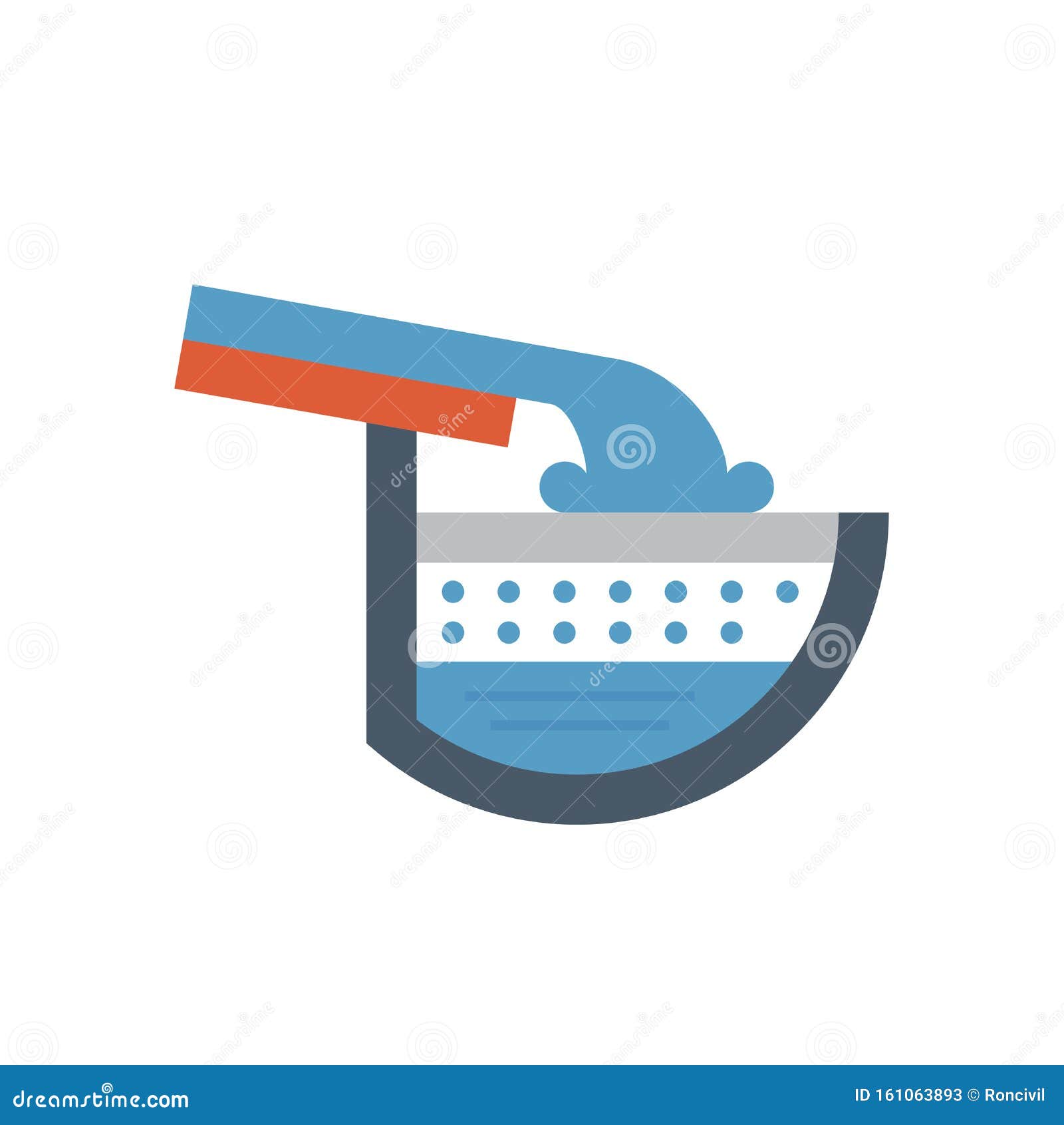 Gutter drainage icon stock vector. Illustration of pipeline - 161063893