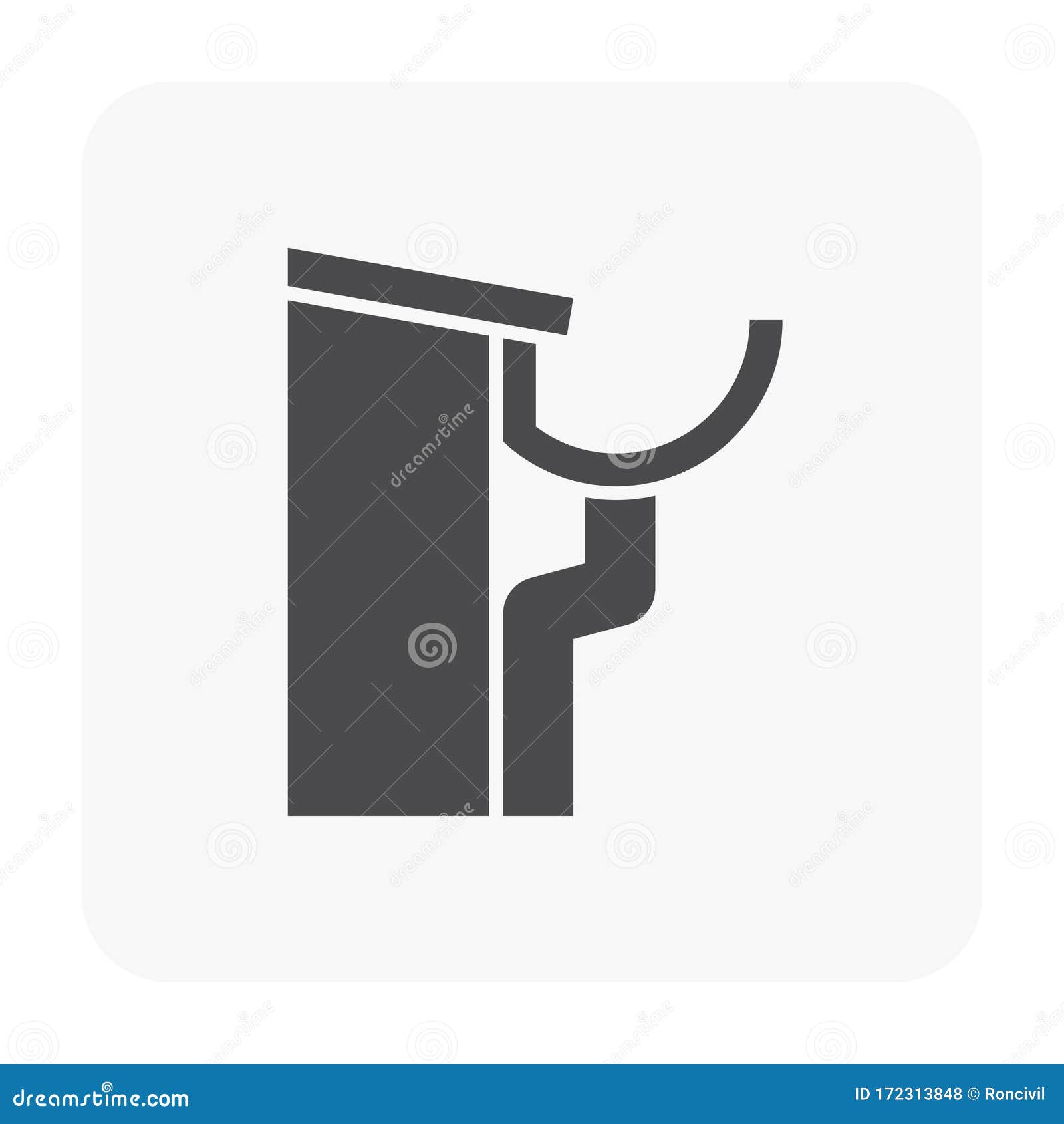 Gutter drainage icon stock vector. Illustration of architecture - 172313848