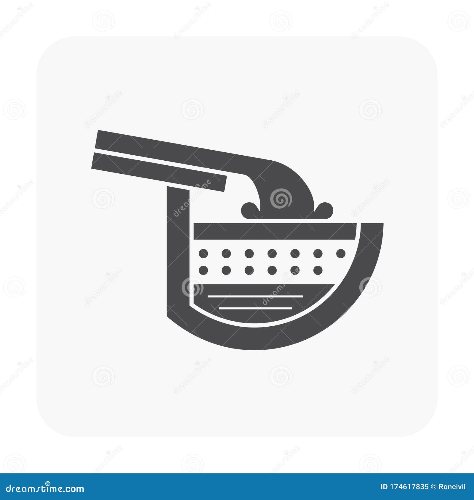 Gutter drainage icon stock vector. Illustration of eaves - 174617835