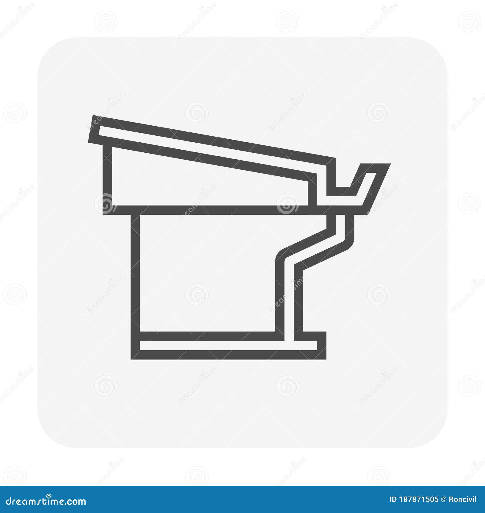 Gutter Drainage Icon Cartoon Vector | CartoonDealer.com #187871505