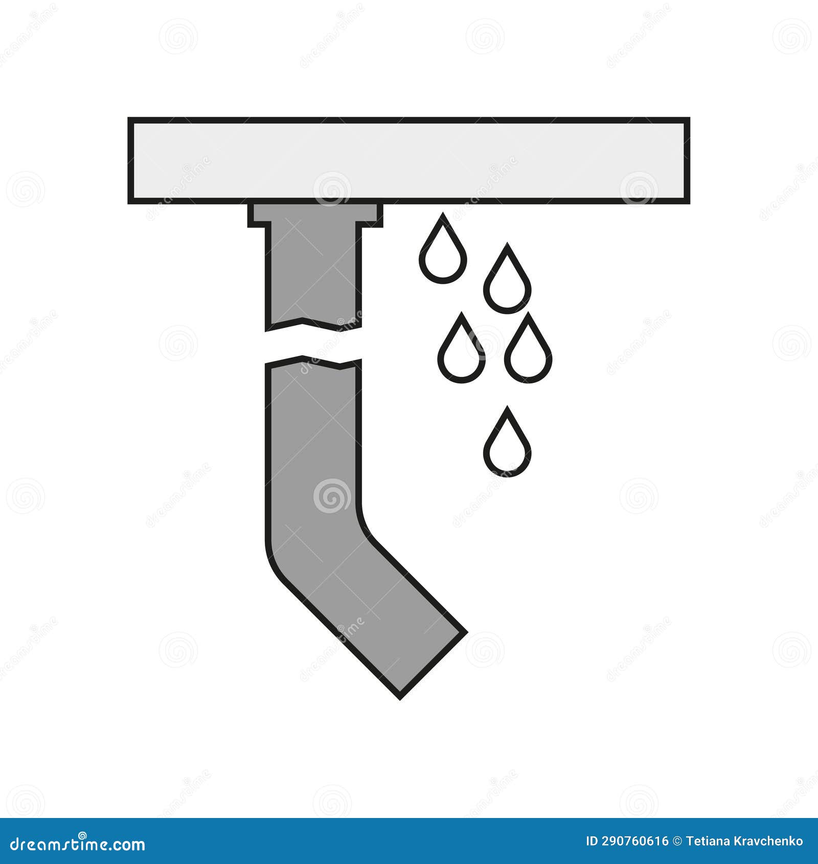 Gutter Icon. Vector Illustration. EPS 10 Stock Vector - Illustration of ...