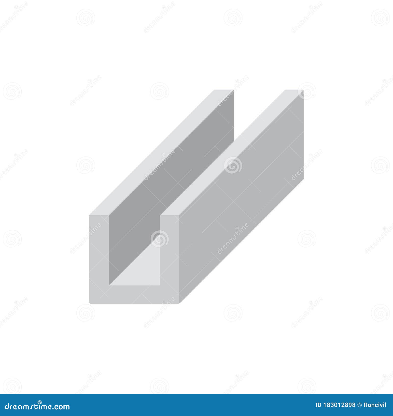 Gutter shape icon stock vector. Illustration of architecture - 183012898