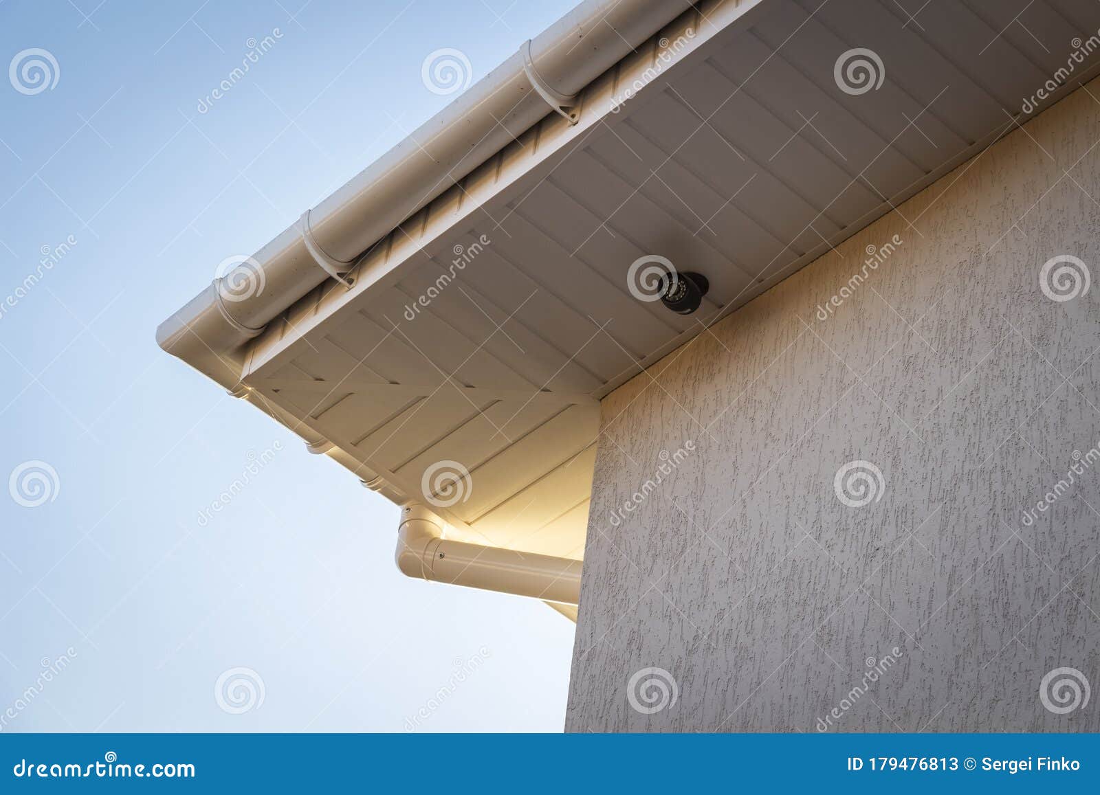 The Gutter System of the Building Stock Image - Image of flow, modern ...