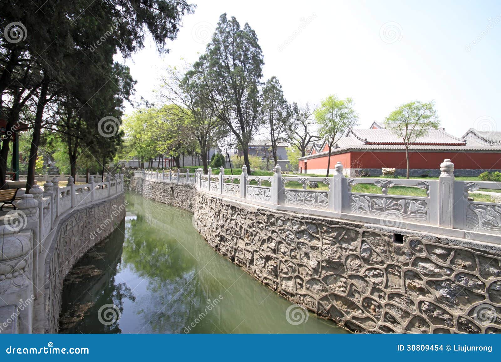 Gutters and Baluster in a Park Stock Photo - Image of building, restore ...