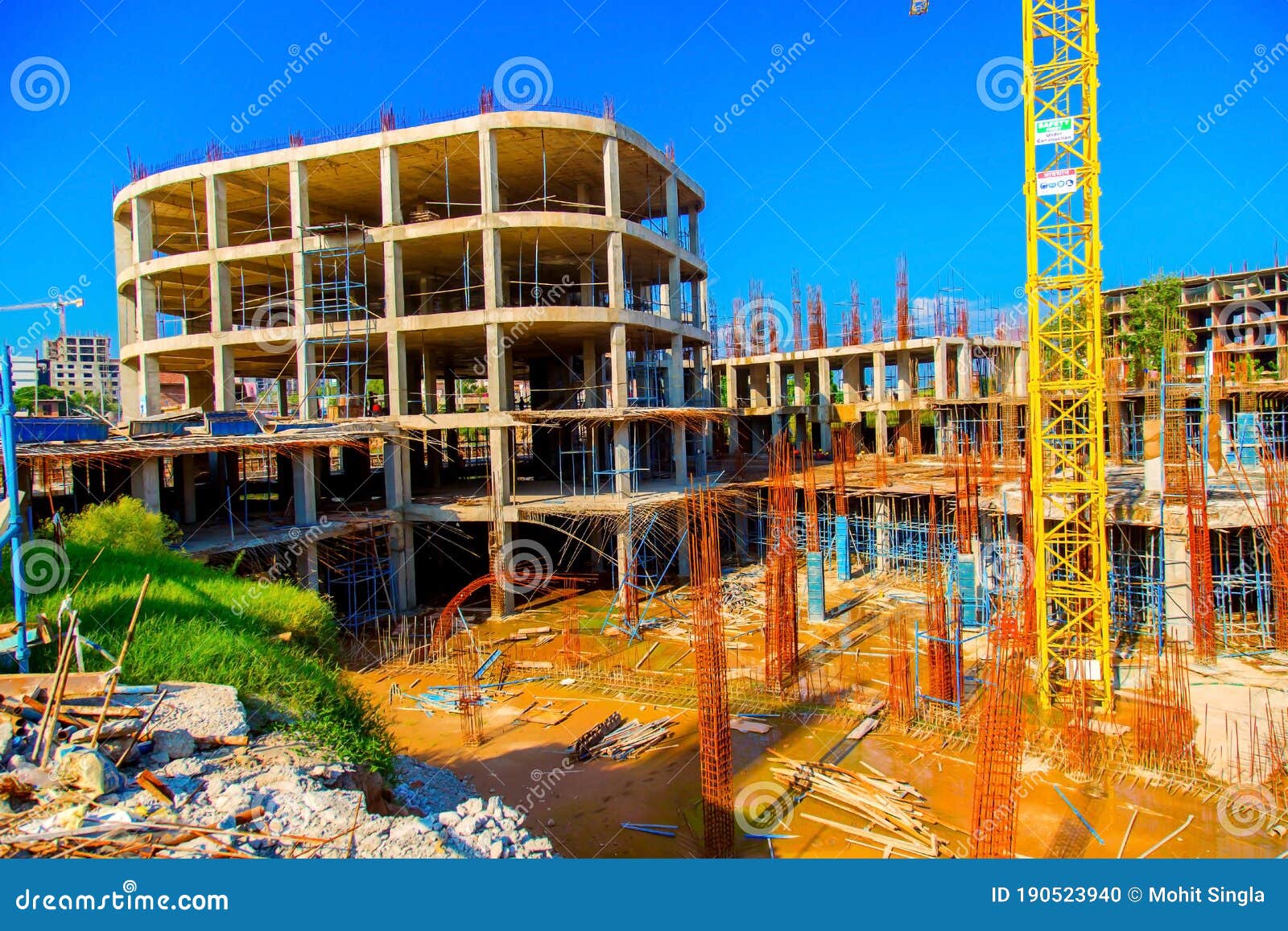 Guwahati, India - June 2019 : View of a New Constructing Building in ...